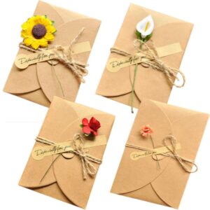 aecih flower card 50 pack thank you card all occasion greeting cards flower card collection flower birthday card invitation letter card envelopes