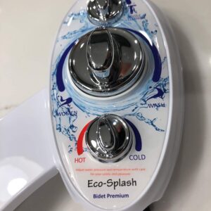 Bidet Attachment Toilet Eco-Splash Bidet Premium - Dual Nozzle - Hot and Cold Water - Self Cleaning Bidet Toilet Attachment