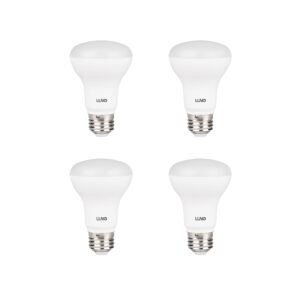 luno r20 dimmable led bulb, cri 90+, 8w (50w equivalent), 525 lumens, 2700k (soft white), medium base (e26), ul & energy star (4-pack)