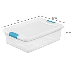 Sterilite Latching Storage Boxes Bundle (32 Qt, 6-Pack) and (15 Qt, 12-Pack)