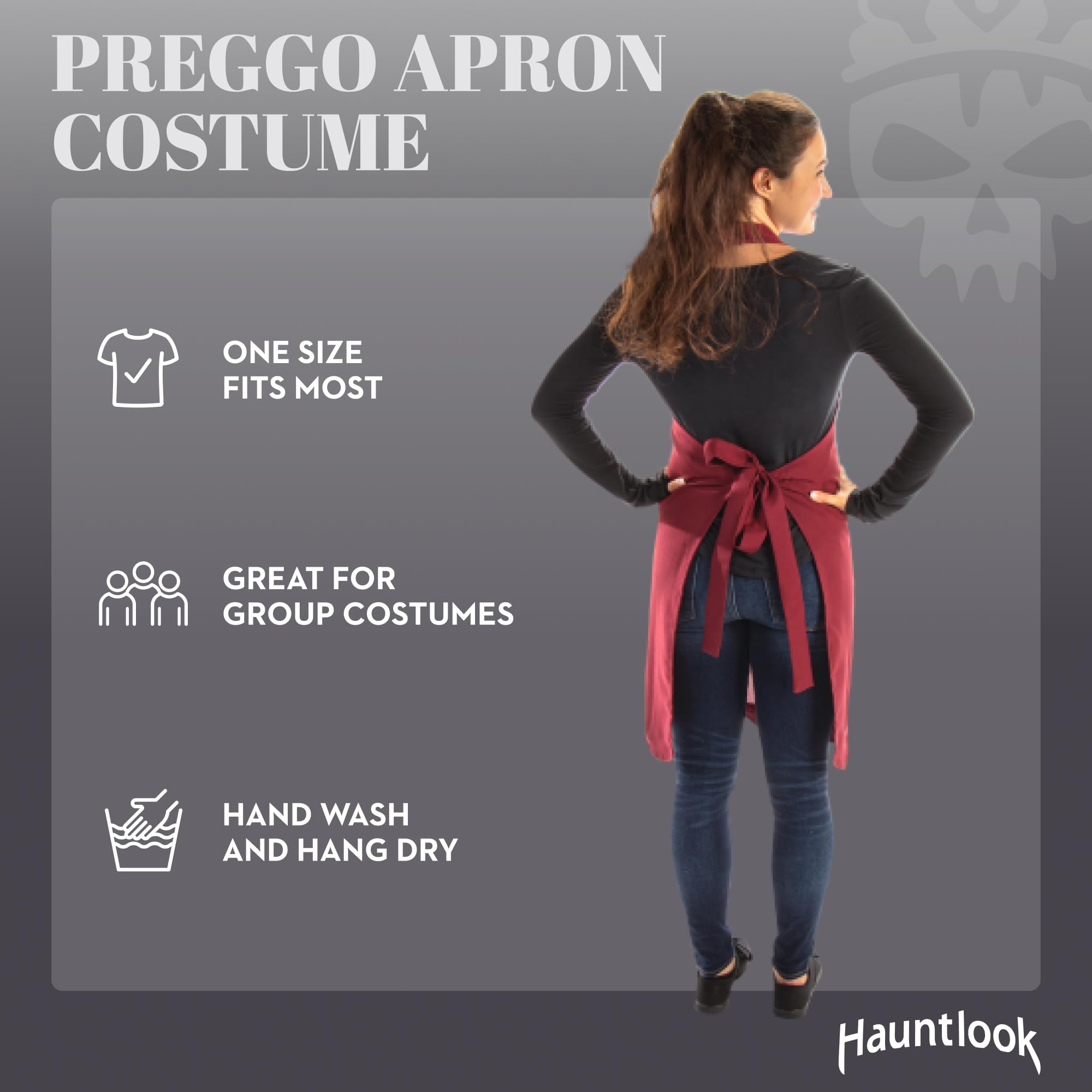 Preggo Apron - Funny Maternity Halloween Food Womens Costume - Tomato Sauce Jar