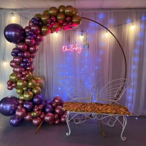 Purple Chrome Metallic Balloons 5 inch Helium Balloons Thick Latex Purple Arch 50PCS for Birthday Party Decorations Baby Shower Bridal Shower Wedding Engagement Anniversary Christmas Festival(Purple)