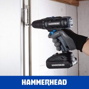 Hammerhead 20V Cordless 2-Tool Combo Kit: Drill and Impact Driver with 1.5Ah Battery and Charger - HCC2020