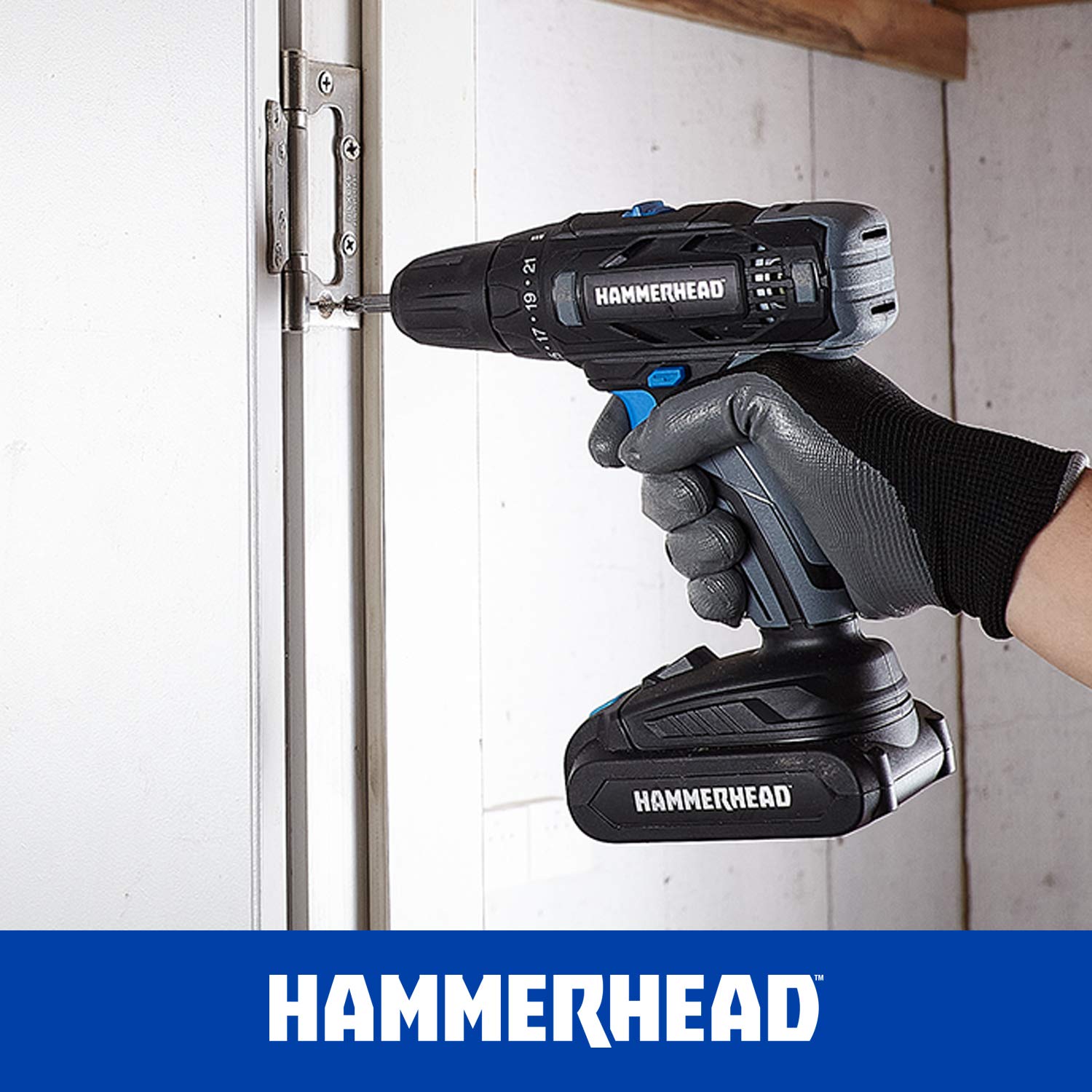 Hammerhead 20V Cordless 2-Tool Combo Kit: Drill and Impact Driver with 1.5Ah Battery and Charger - HCC2020