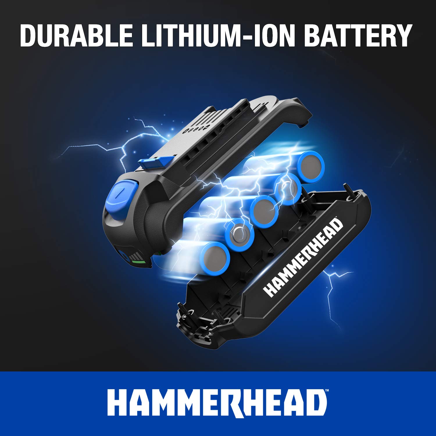 Hammerhead 20V Cordless 2-Tool Combo Kit: Drill and Impact Driver with 1.5Ah Battery and Charger - HCC2020