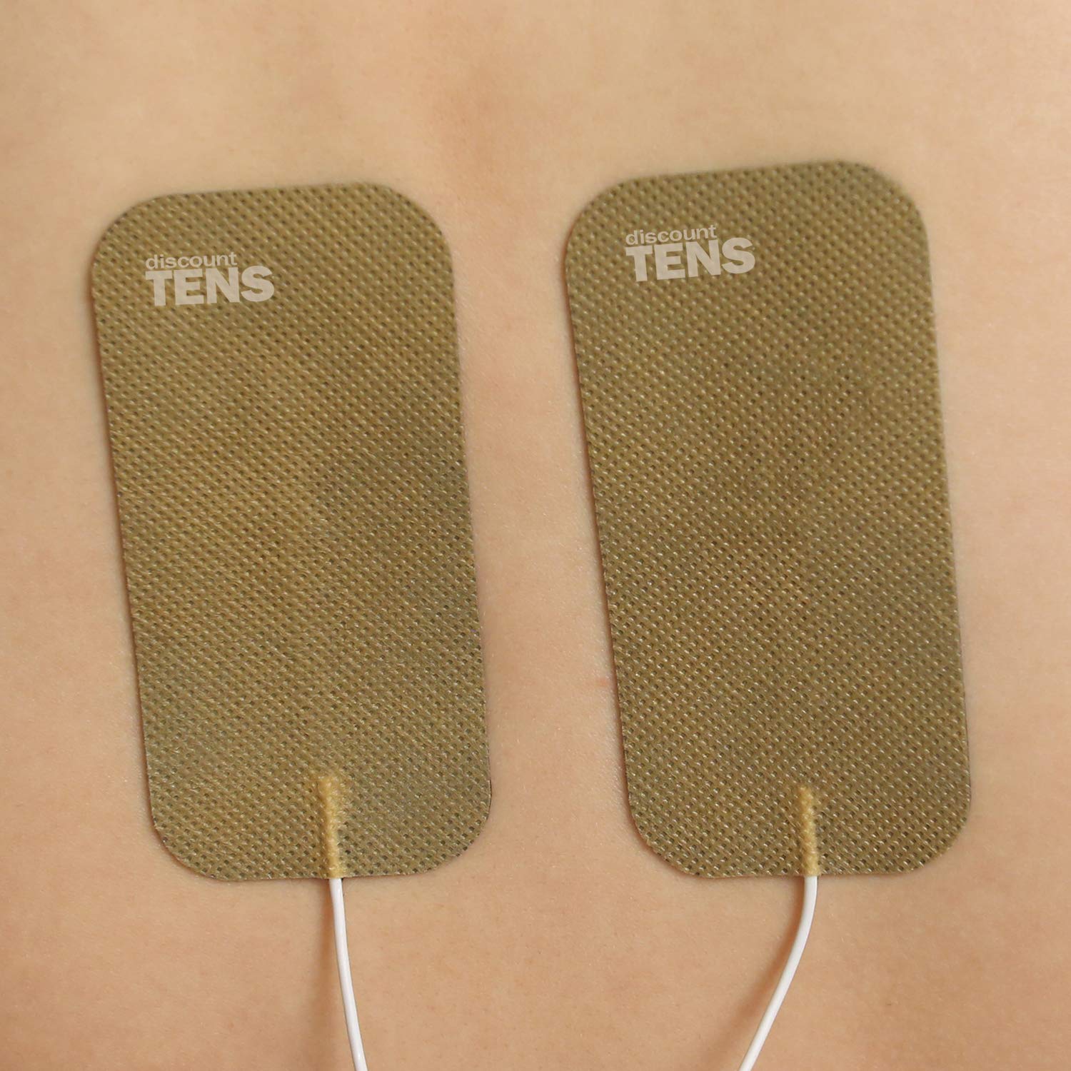 TENS Wired Electrodes Compatible with TENS 7000, Premium Replacement Pads for TENS Units, Discount TENS Brand (2" x 2", 20 Pack & 2" x 4" 8 Pack)