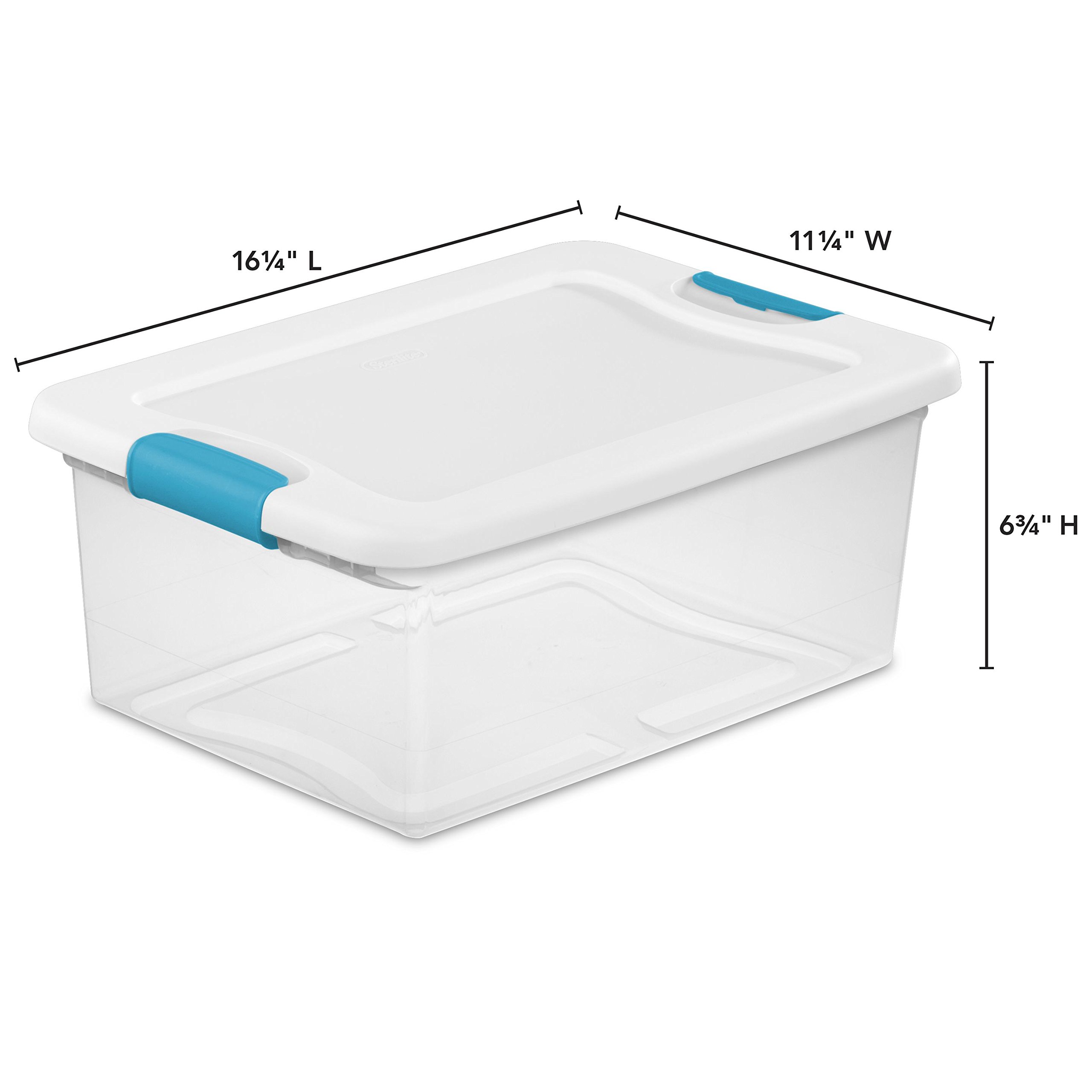 Sterilite Latching Storage Boxes Bundle (32 Qt, 6-Pack) and (15 Qt, 12-Pack)