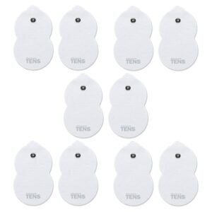 Omron Compatible TENS Electrodes, 20 (10 Pair) Premium Omron Compatible Replacement Pads for TENS Units. 2 Sizes Included.