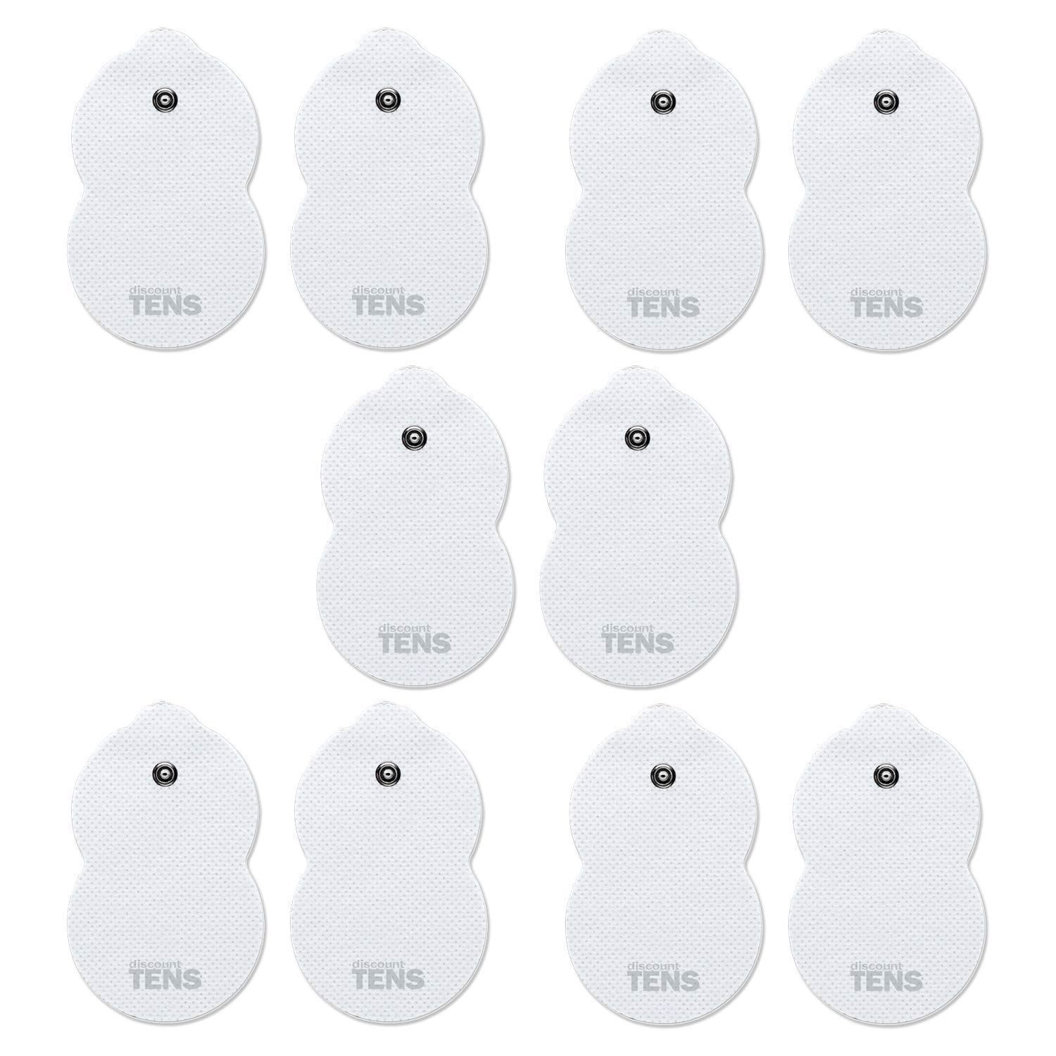 Omron Compatible TENS Electrodes, 20 (10 Pair) Premium Omron Compatible Replacement Pads for TENS Units. 2 Sizes Included.