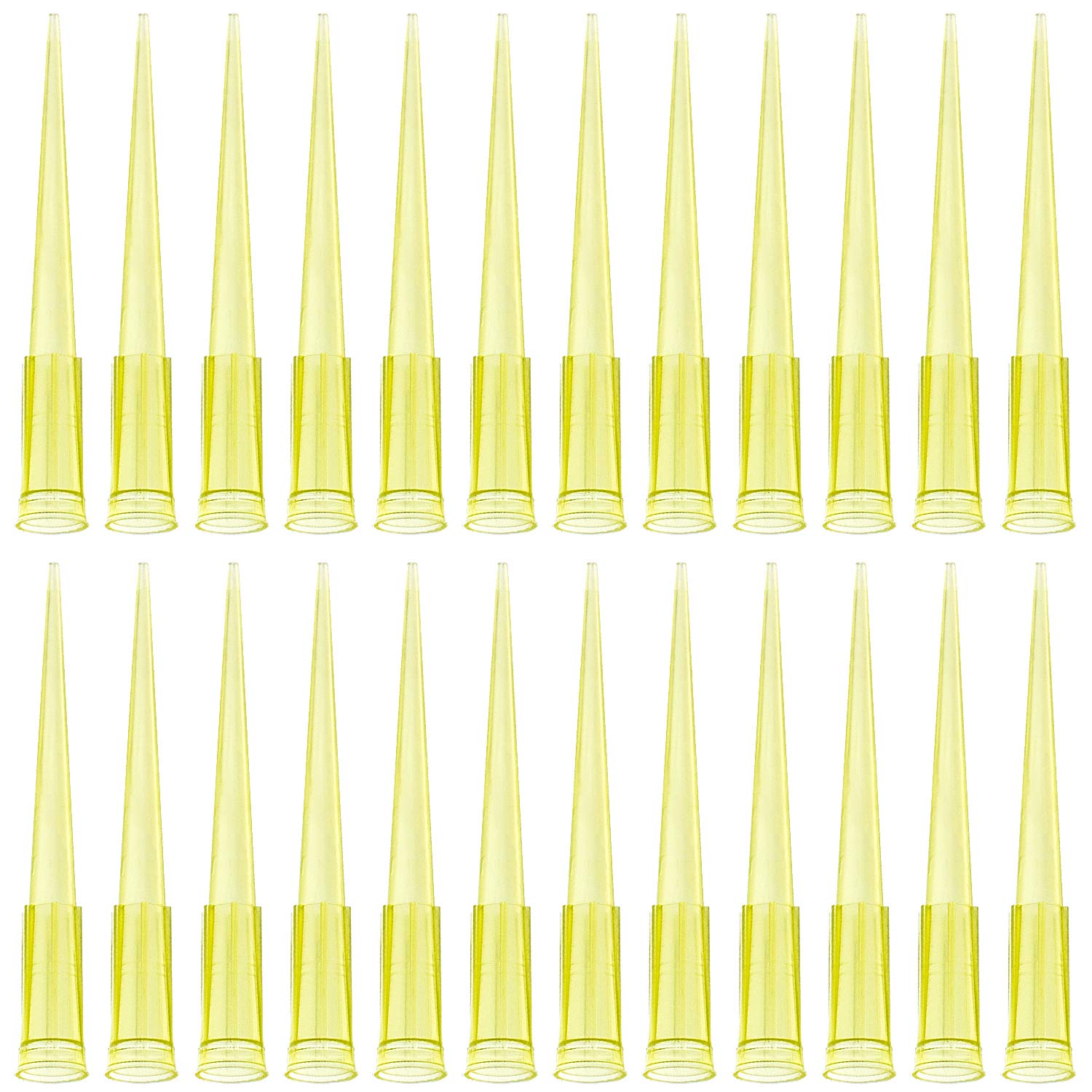 OIIKI 200ul Pipette Tips, 1000pcs Universal Liquid Pipettor Tips, Clear Yellow, DNase/RNase Free Disposable Pipette Pipettor Transfer Pipettes for Laboratory