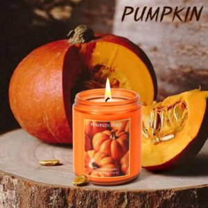 LA BELLEFÉE Pumpkin Spice Scented Candles, Thanksgiving Candles, Fall Candles for Home Scented Candles Gift Set for Harvest Decor, Natural Soy Candles Gifts for Women Kids, Halloween Party Favors