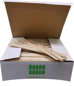 perfectware wooden stirrer. 7.5 inches. pack of 1000 stirrers