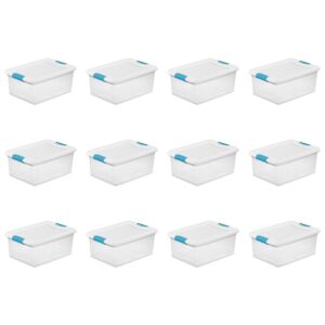 Sterilite Latching Storage Boxes Bundle (32 Qt, 6-Pack) and (15 Qt, 12-Pack)