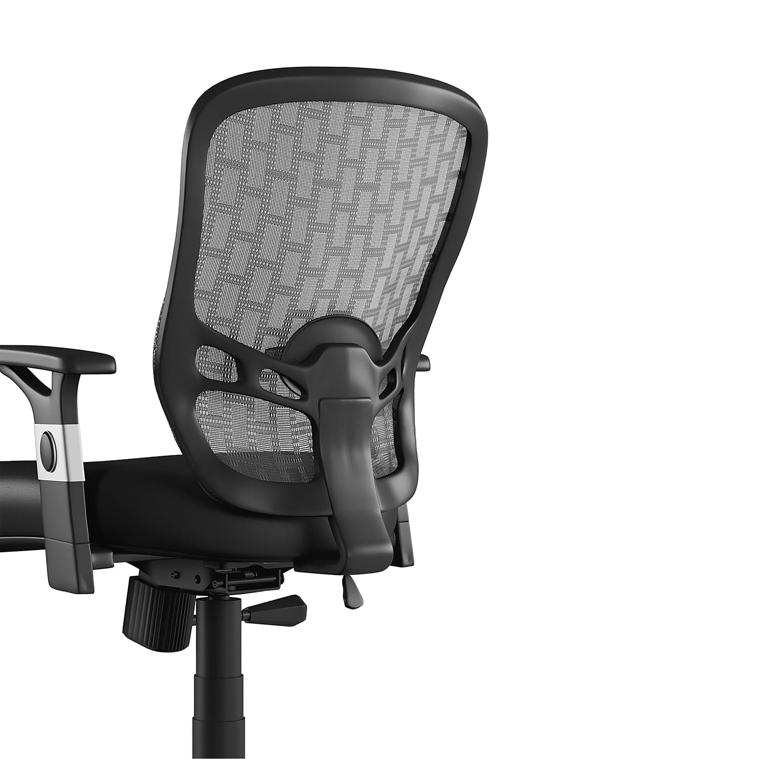 MyOfficeInnovations 934100 Faux Leather with Mesh Back Task Chair, Black