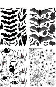 112 pcs halloween bat spider wall stickers decals for halloween party decoration supplies