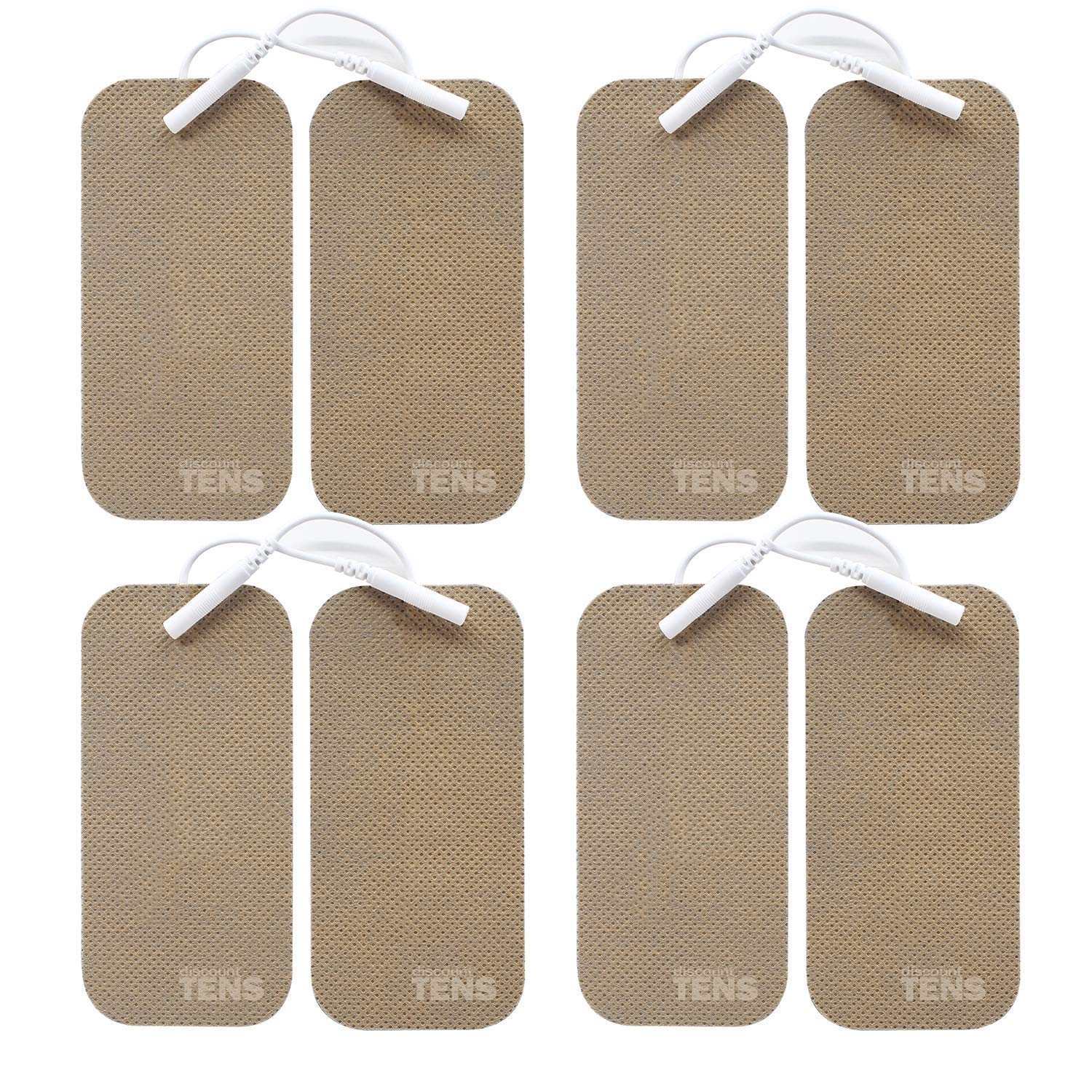 TENS Wired Electrodes Compatible with TENS 7000, Premium Replacement Pads for TENS Units, Discount TENS Brand (2" x 2", 20 Pack & 2" x 4" 8 Pack)