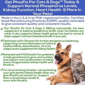 PhosFix for Cats & Dogs: Phosphorus Binder for Cats & Dogs to Support Normal Phosphorus Levels and Kidney Function, Chitosan for Restoring Kidney Health Naturally. A Special Renal Supplement