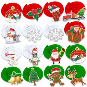 HOWAF Christmas Hanging Swirl Decorations, 30pcs Snowman Snowflake Ceiling Hanging Decor for Christmas Party Supplies Xmas Decor