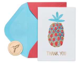 papyrus thank you cards with envelopes, pineapple (20-count)