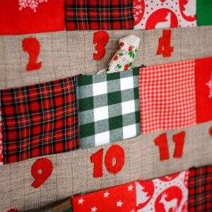 40 Pieces Christmas Fabric Buffalo Plaid Christmas Squares Fabric Charm Pack for Quilting Fabric Bundle 20 Different Christmas Patterns Plaid Sewing Fabric, 6 x 6 Inch for DIY Christmas Decoration