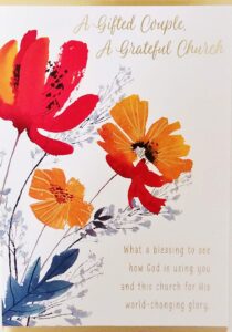 greeting card a gifted couple a grateful church - pastor wife minister clergy appreciation