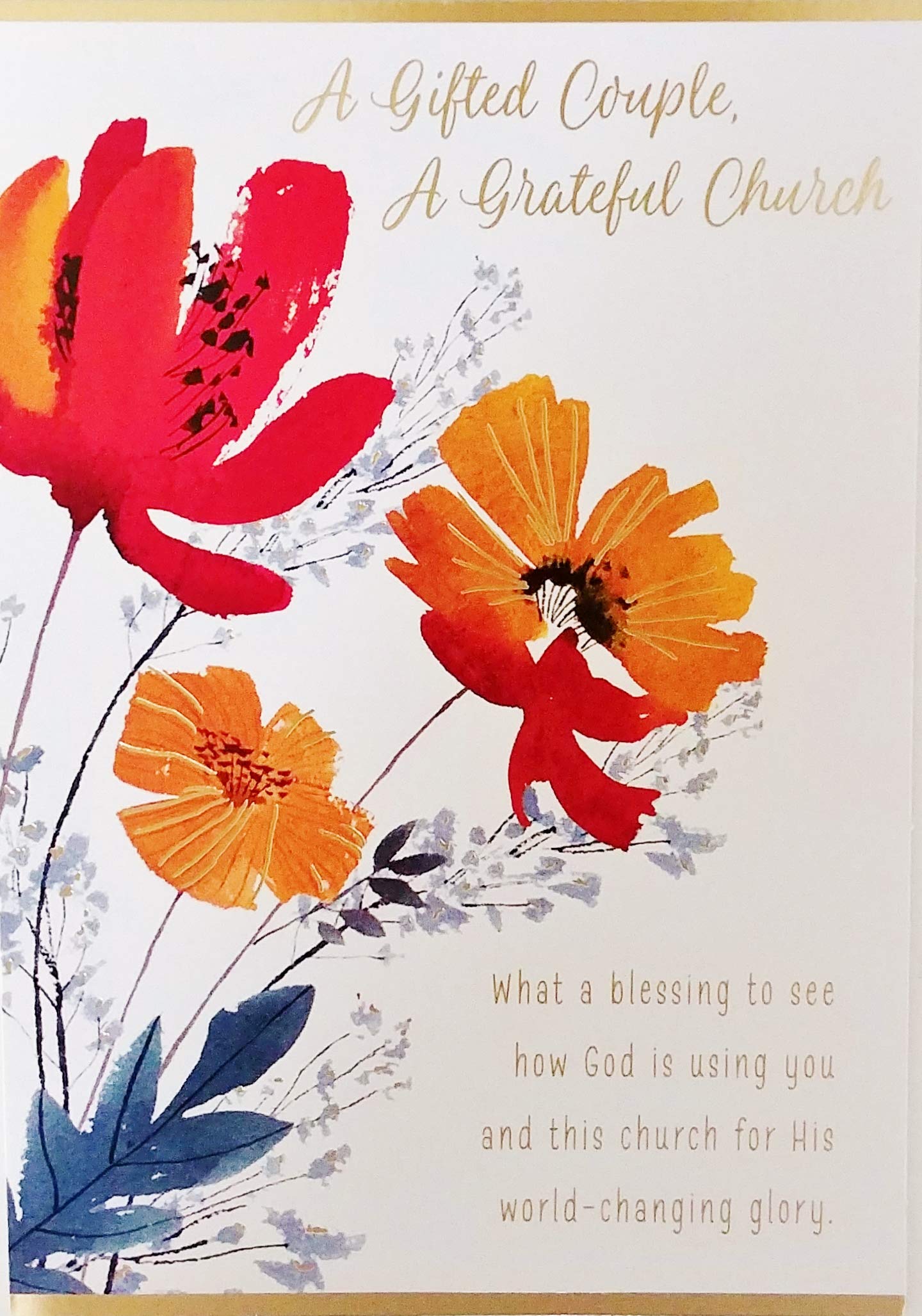 Greeting Card A Gifted Couple A Grateful Church - Pastor Wife Minister Clergy Appreciation