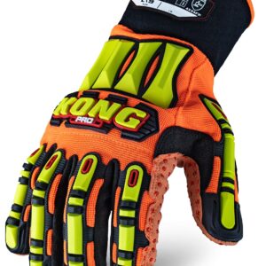 Ironclad mens Cut Resistant Work Gloves, Orange - Yellow Tpr, Large Pack of 1 US