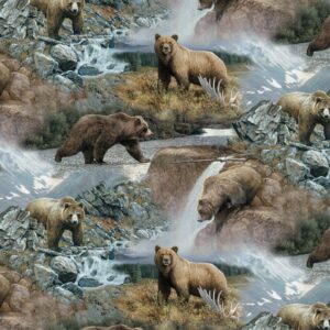 bear cotton fabric, precut 1 yard pieces