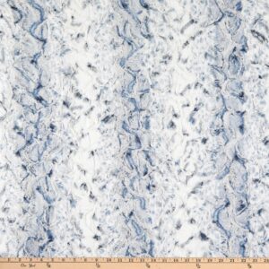 shannon minky luxe cuddle snowy owl navy, fabric by the yard