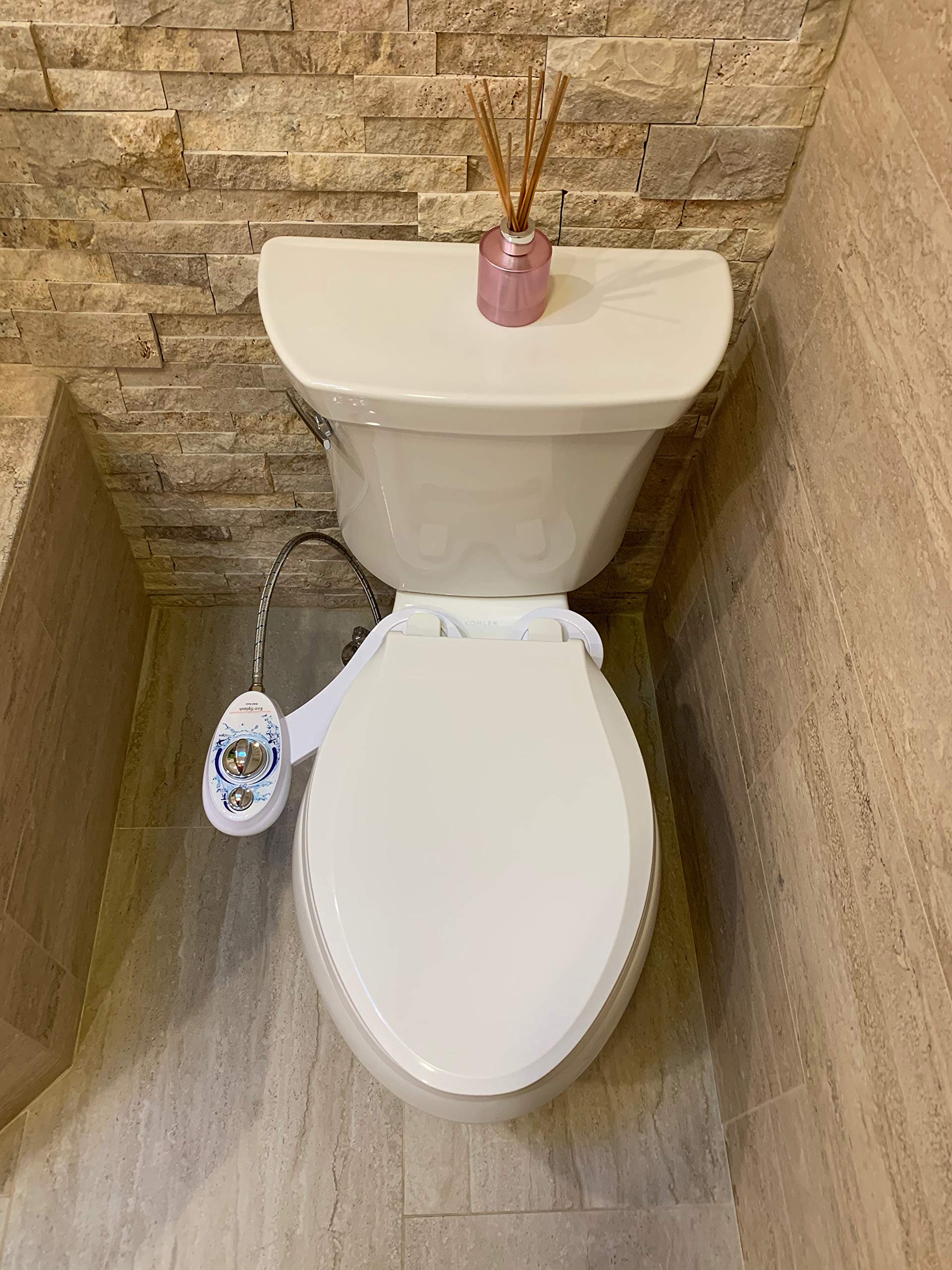 Bidet Toilet Attachment Eco-Splash Bidet Basic - Dual Nozzle - Cold Water - Self Cleaning Bidet Toilet Attachment