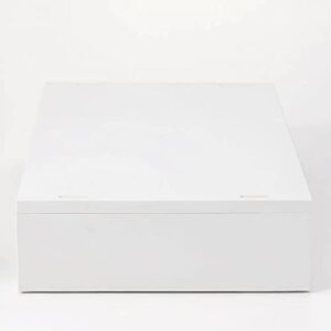 MUJI Polypropylene 2 Drawers Storage Box, A4 Wide, 37cm Width x 26cm Depth x 9cm Height, White/Grey