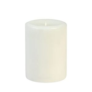 6 inch white pillar candles - set of 4