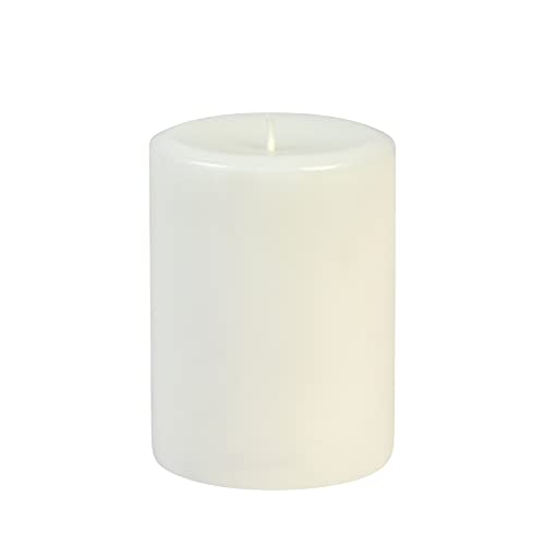 6 Inch White Pillar Candles - Set of 4