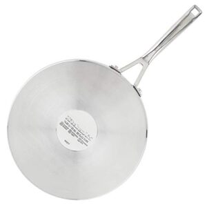 KitchenAid 3-Ply Base Brushed Stainless Steel Nonstick Round Grill Pan/Griddle, 10.25 Inch