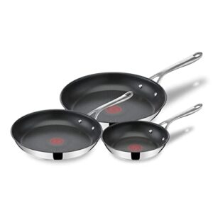 tefal e304s344 jamie oliver set x 3 pan, 20-24-28 cm, 18/10 steel