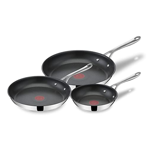 Tefal E304S344 Jamie Oliver Set x 3 Pan, 20-24-28 cm, 18/10 Steel