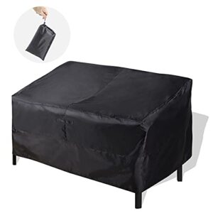 alster outdoor sofa cover, 3-seater patio loveseat cover(63" l x 35" w x 32" h), durable and waterproof black covers for lounge deep seat, rain snow dust wind-proof