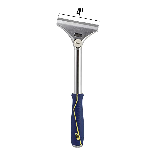 QEP 62920 4 in. Floor and Wall Razor Scraper with 5.25 in. Handle and Stainless Steel Blade