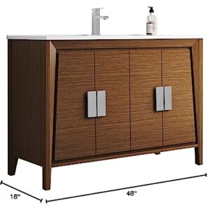 Fine Fixtures Imperial Collection 48" Single Bathroom Vanity Cabinet Set, Wheat