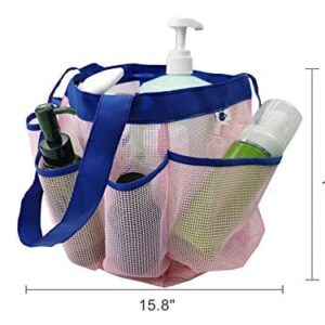 SPINFOX 2 Pack Mesh Shower Caddy, Quick Dry Shower Tote Bag Hanging Toiletry with 2 Handles for Shampoo, Conditioner, Soap and Other Bathroom Accessories