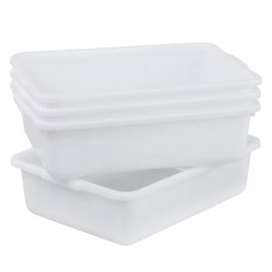 cadineus small bus tubs commercial set of 4, plastic wash basin, 8 liter