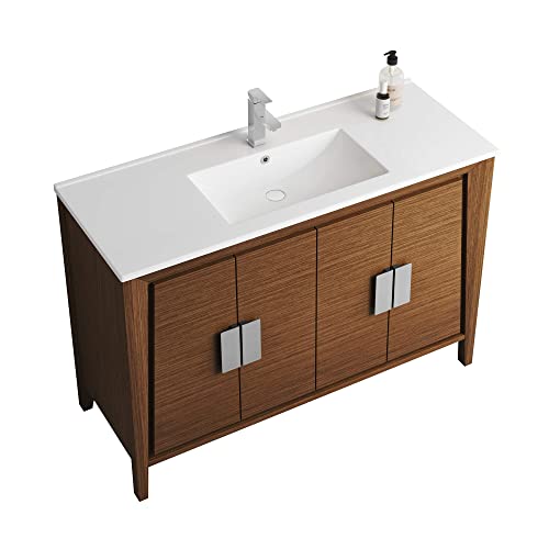 Fine Fixtures Imperial Collection 48" Single Bathroom Vanity Cabinet Set, Wheat