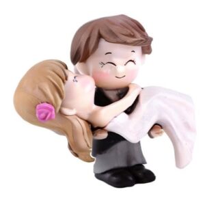 Lovers Bride Groom Statue for Fairy Garden,Dollhouse,Wedding Cake Toppers