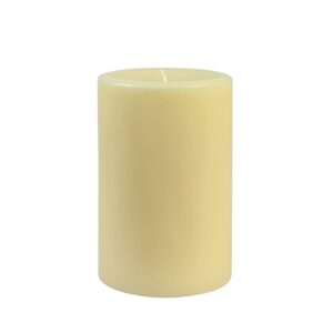 6 inch ivory pillar candles - set of 4