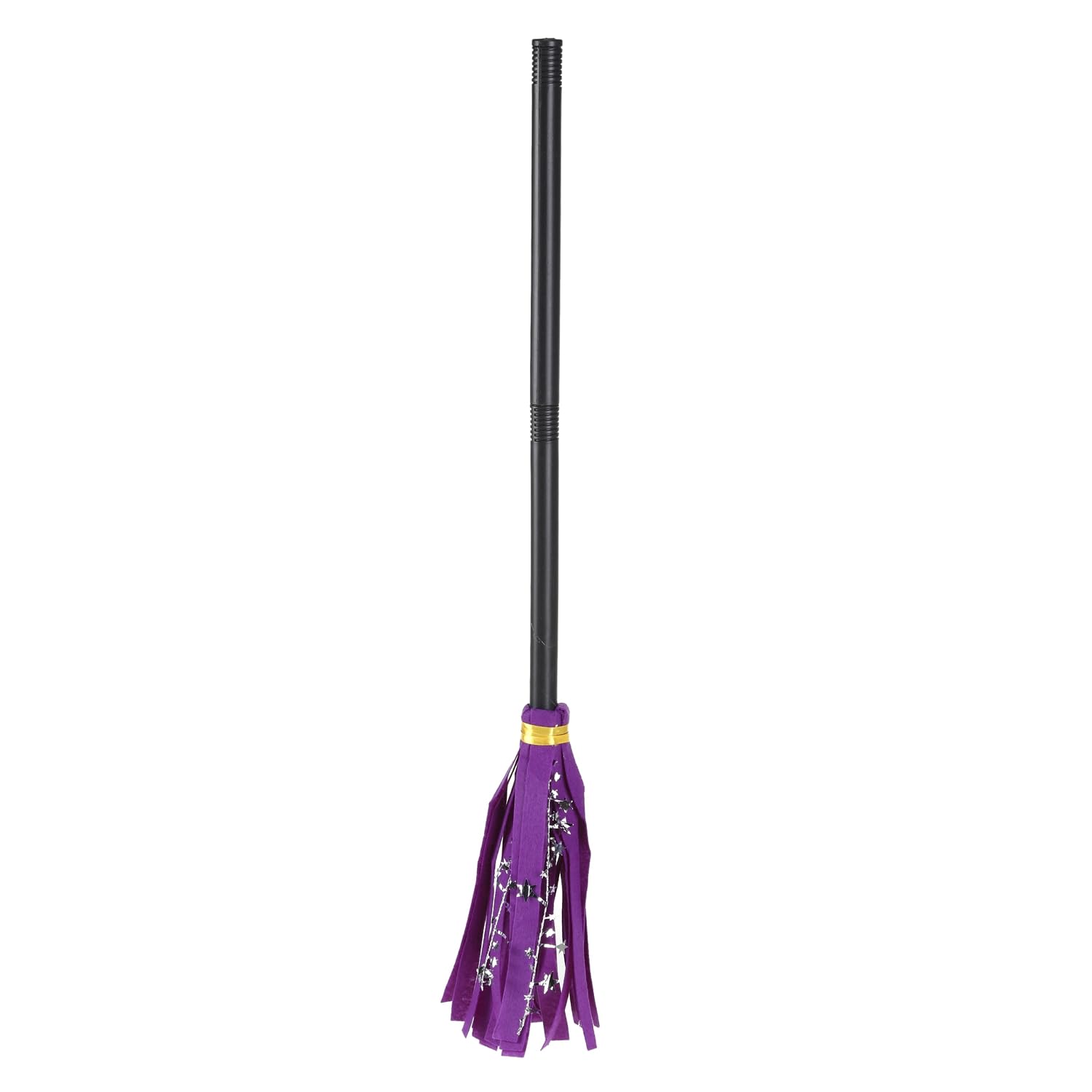 BinaryABC Halloween Witches Broom Plastic Broom,Halloween Cosplay Costume Props,Halloween Masquerade Dress Up Costume Decoration Supplies(Purple)