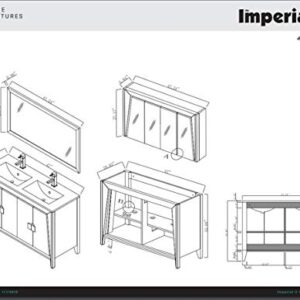 Fine Fixtures Imperial Collection 48" Single Bathroom Vanity Cabinet Set, Wheat