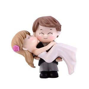 lovers bride groom statue for fairy garden,dollhouse,wedding cake toppers