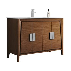 fine fixtures imperial collection 48" single bathroom vanity cabinet set, wheat