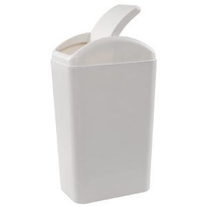 ucake 3.5 gallon plastic trash can with swing top, swing lid waste bin