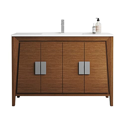 Fine Fixtures Imperial Collection 48" Single Bathroom Vanity Cabinet Set, Wheat